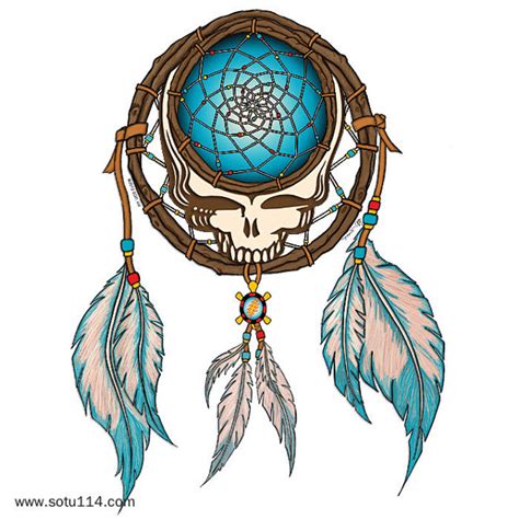 骷髅捕梦网插画