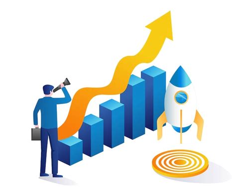 Man Looking Up The Ladder Of Successful Business Premium Vector