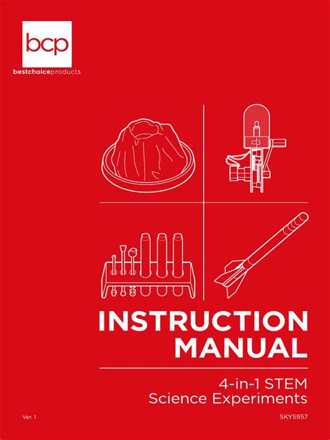 4 In 1 Science Project Kit Pdf Screw Volcano