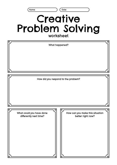 Adult Problem Solving Worksheets Pdf Problem Solving Worksheet