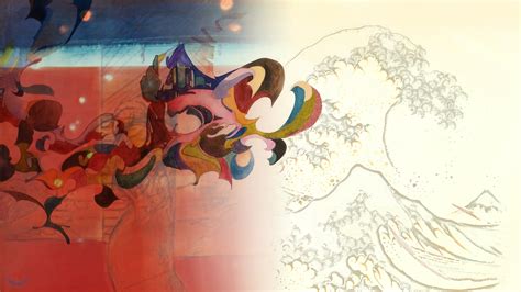 Nujabes Album Covers Colorful Tsunami The Great Wave Off Kanagawa