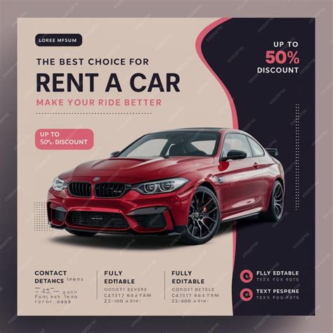 Premium Photo A Car Advertisement For Rent For Rent For A Rental Car