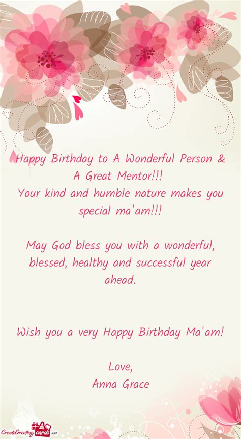 Wish You A Very Happy Birthday Maam Free Cards