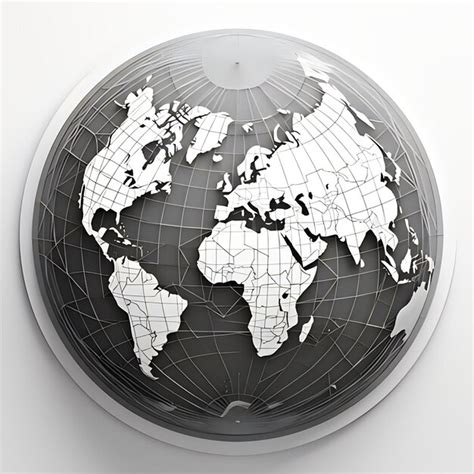 Premium Ai Image Glob Orb Round Hemisphere Shape On White Backdrop