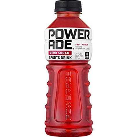 Powerade Zero Red Fruit Punch 20 Oz Bottle