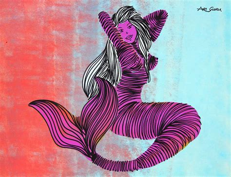 Sold Price Nude Mermaid By Artguru 0253 Acrylic On Paper December