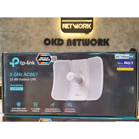 Tp Link Cpe710 5ghz Ac 867mbps 23dbi Outdoor Cpe ตัวกระจายสัญญาณภายนอก ตั้งค่าไปพร้อมใช้งาน