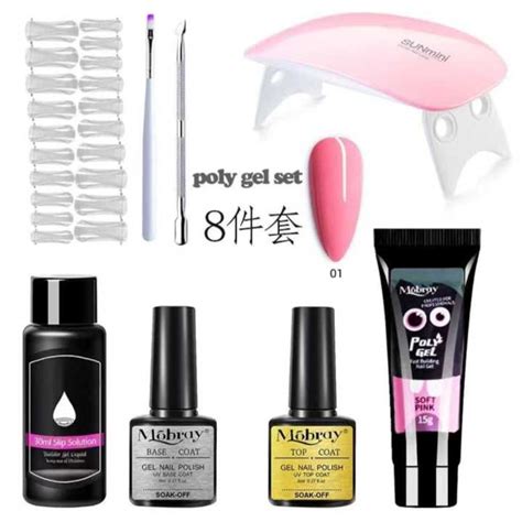 Clear Color Nail Art Set Crystal Building Uv Gel Polish Nail Tool Set