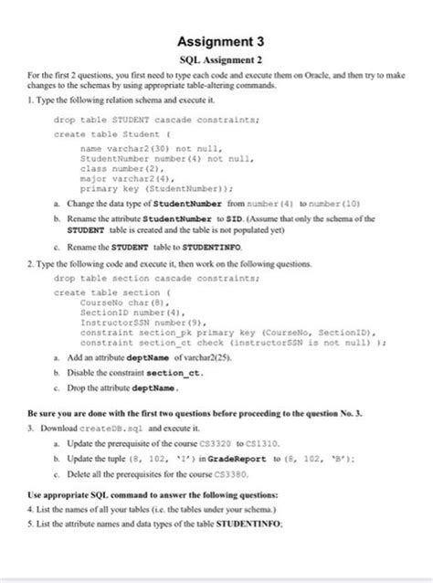Solved Assignment 3 Sql Assignment 2 For The First 2