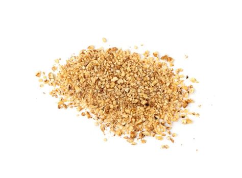Grated Wallnut Broken Roasted Walnuts Heap Of Nuts Crumbs Whole