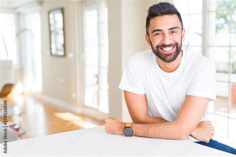 Handsome Man Smiling Cheerful With A Big Smile On Face Showing Teeth