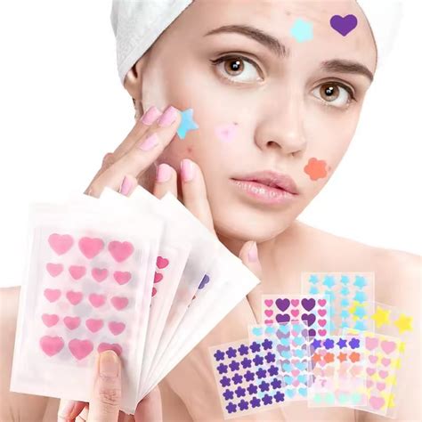 Private Label Profile Shaped Colored Hydrocolloid Star Acne Patch For