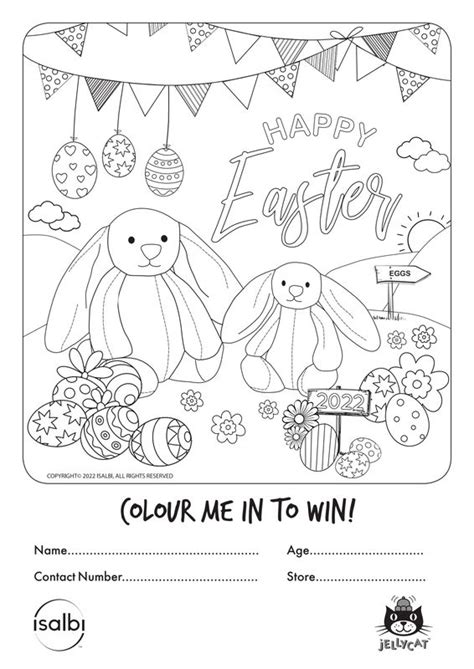 Jelly Cat Colouring Page