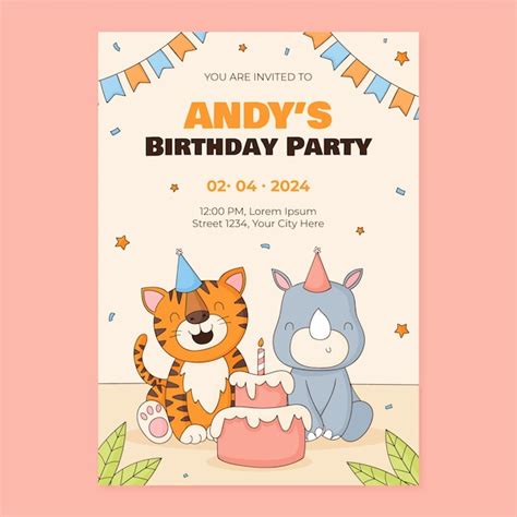 Free Vector Hand Drawn Birthday Template Design