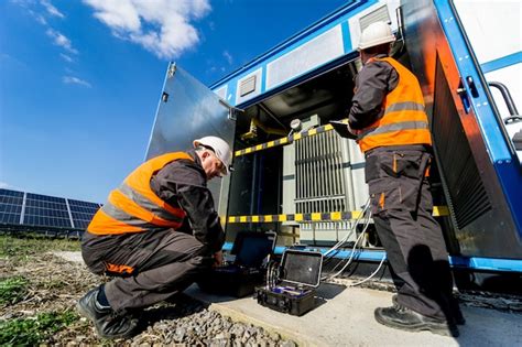 Premium Photo Execution Of Electrical Measuring Works On The Power Transformer