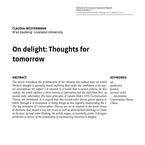 Claudia Westermann On Linkedin Thanks To Intellect Books An Article I