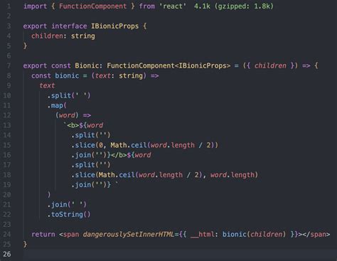 Bionic Reading Little Component You Can Use If You Want Code In