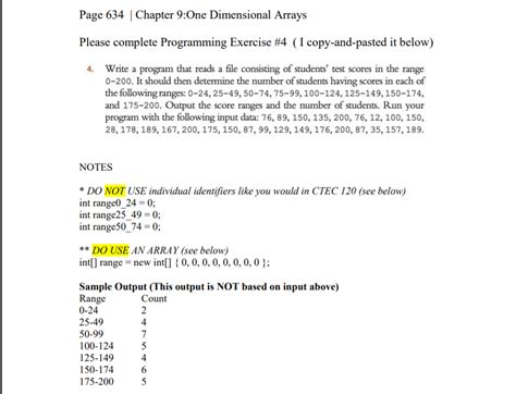 Solved Page 634 Chapter 9one Dimensional Arrays Please
