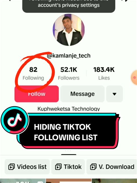 How To Hide Your Tiktok Following List Effectively Tiktok