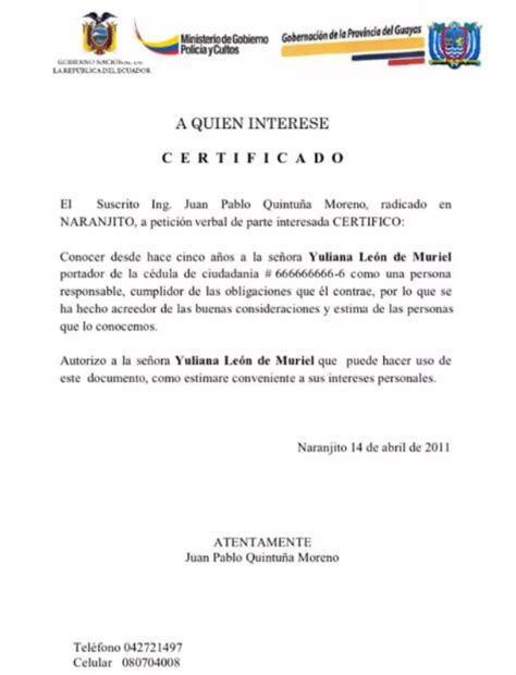 Modelo De Certificado De Honorabilidad 2026 Elyex