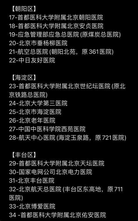 北京49家a类定点医院名单，快来看看！