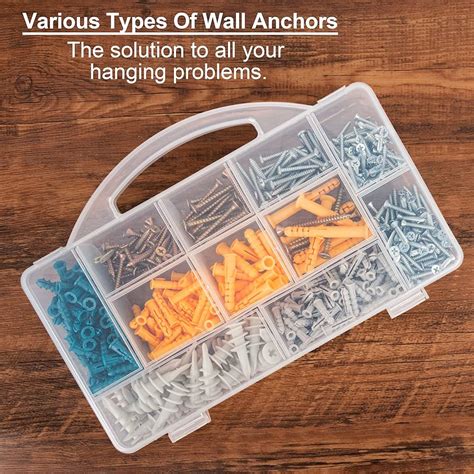 Organizer Box Anchor Set 510 Piece Drywall Anchor And Screw Assortment