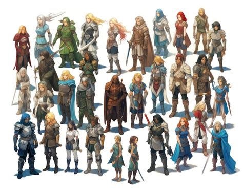 Premium Photo Game Character Sprite Sheet Of Npc Illustration