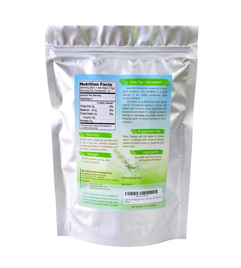 Wild Java Tea 60 Teabags Kumisukuchin Orthosiphon Aristatus Cat Whiskers Krittiya Garden World