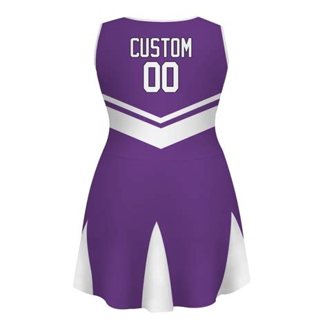 Custom Violet White Black Stylish One Piece Cheerleading Uniform