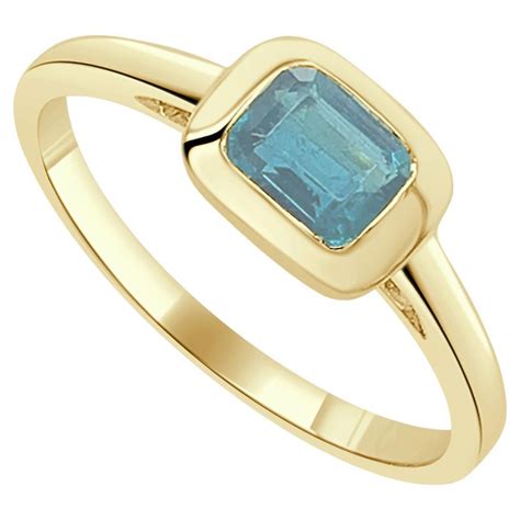 14k Yellow Gold Blue Topaz Ring For Her For Sale At 1stdibs