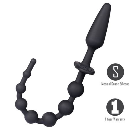 Maia Sorra Black Anal Plug With Beads