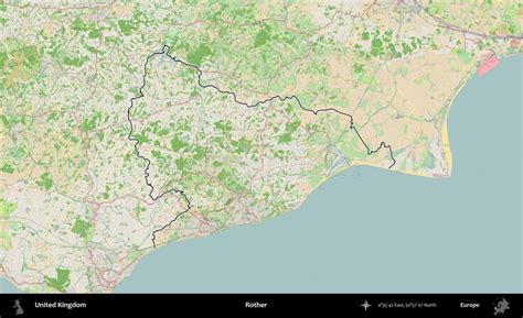 Rother Outlined United Kingdom Openstreetmap French Stock