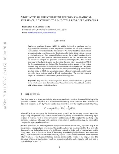 Pdf Stochastic Gradient Descent Performs Variational Inference
