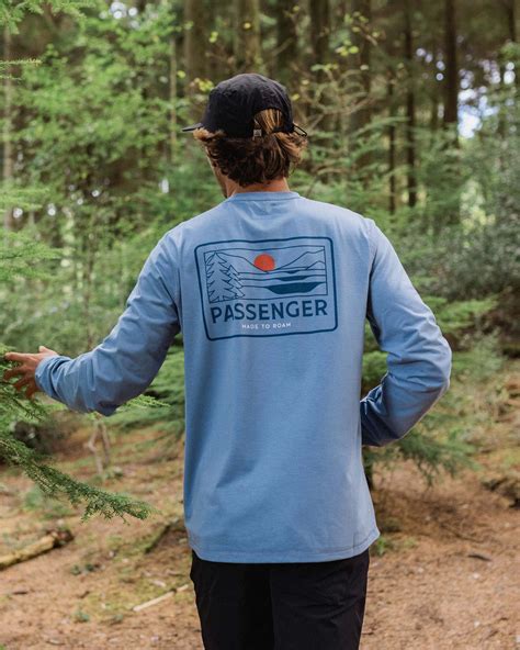 Roamscreen Upf50 Drirelease® Mens Ls T Shirt Faded Denim Passenger