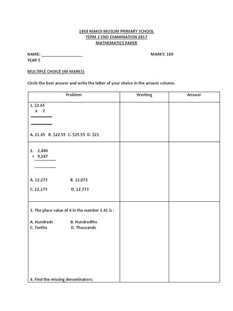 Maths Term Endd 2 Pdf Mathematical Concepts Mathematics
