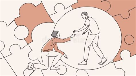 Collaborative Problem Solving With Puzzle Pieces Vector Vector Design