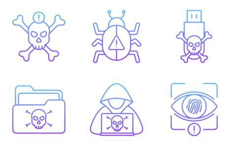 Hacker Activity Icon Pack Gradient Outline 49 Svg Icons