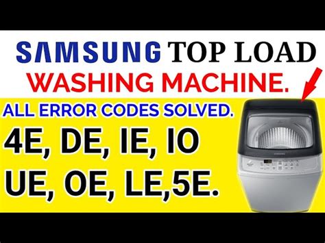 Samsung Washing Machine Error Codes What Do They Mean In 40 Off