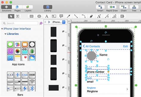 Developing An Interface Mockup For Iphone App Conceptdraw Helpdesk