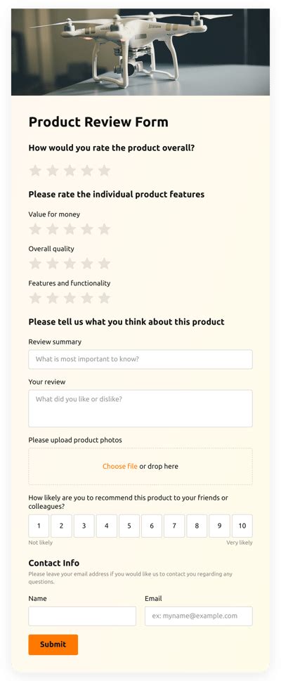 Customer Review Form Templates Create Online Review Forms