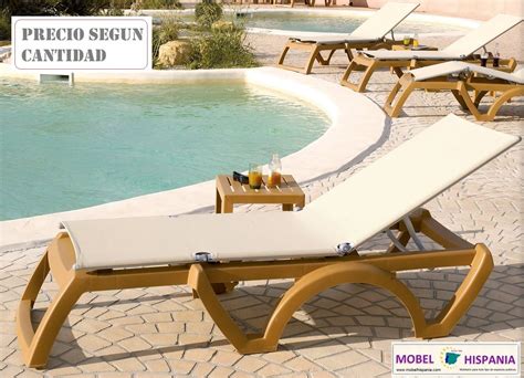Tumbona Bali Rexform Color Madera Tela Crudo Mobel Hispania