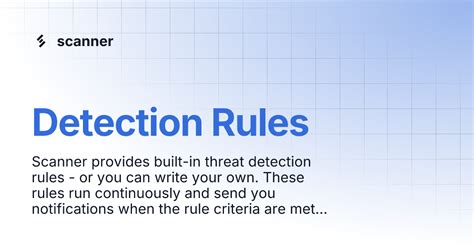 Detection Rules Scanner