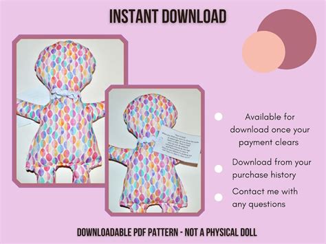 Dammit Doll Pattern Dammit Doll Sewing Pattern Fun Sewing Pattern Beginner Sewing Patterns