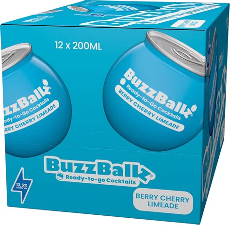 Buzzballz Berry Cherry Limeade Ready To Drink Cocktail12x200mlparty