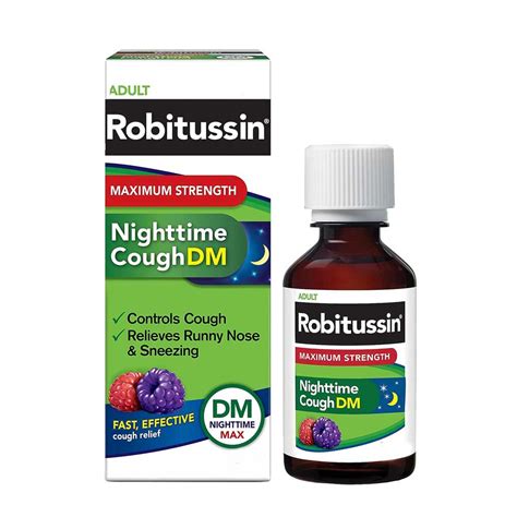 Robitussin Maximum Strength Nighttime Cough Dm 118ml