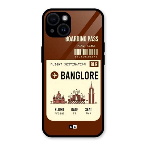 Banglore Boarding Pass Glass Back Case For Iphone 14