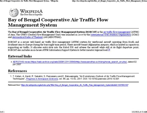 Bay Of Bengal Cooperative Air Traffic Flow Management System Wikipedia Pdf