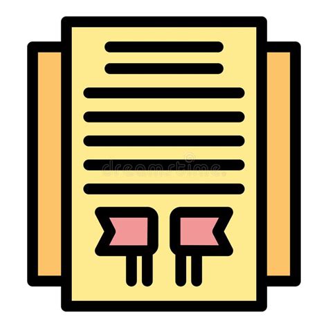 Official Document With Ribbons Icon Representing Legal Agreement Stock