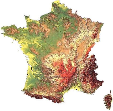 Carte Des Altitudes De France My Blog
