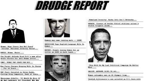 Whats Drudge Doing The Drudge Reports Black And White Redesign